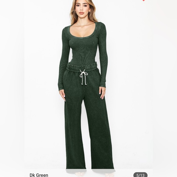 Pants & Jumpsuits | 194 Greengray Long Sleeve Pant Set Color Looks A ...